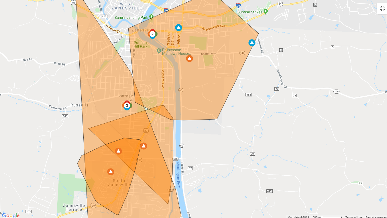 Power outages affecting around 3,400 between Zanesville and South ... Power outages affecting around 3,400 between Zanesville and South ...